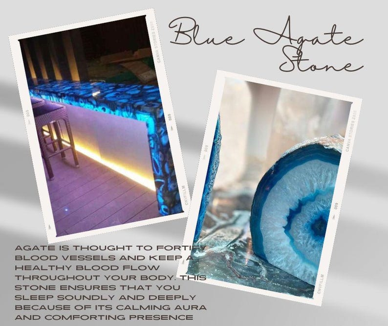 Agate Stone Table – Coffee, Side & Accent Table Slab Decor - Etsy UK