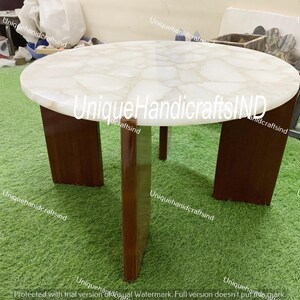 Natural Quartz Table Top / White Quartz Round Center Table Top / Quartz ...