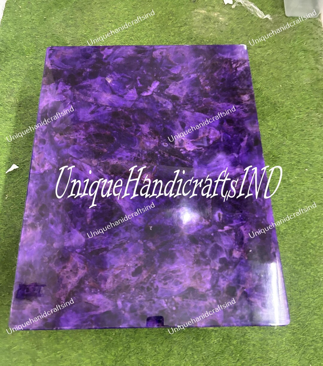 Purple Amethyst Table Top, Agate Table for Coffee Amethyst Kitchen Top ...