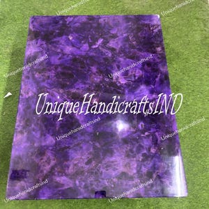 Purple Amethyst Table Top, Agate Table for Coffee Amethyst Kitchen Top ...
