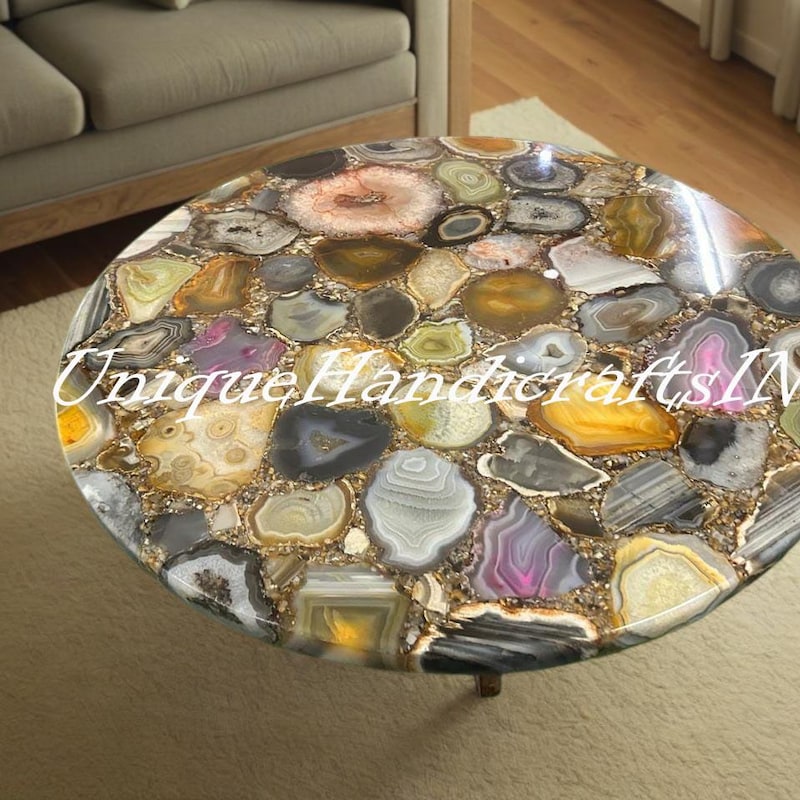 Agate End Table - Etsy