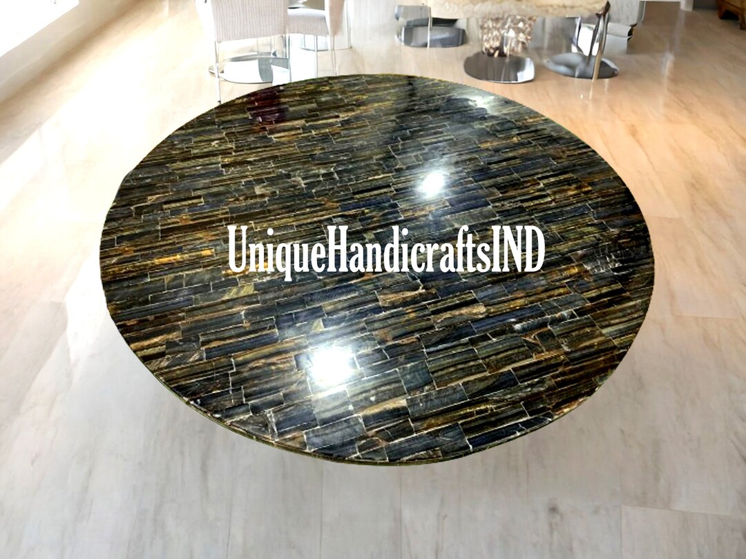 Buy Blue Tiger Eye Stone Table Top, Amazing Tiger Eye Countertop Stone ...