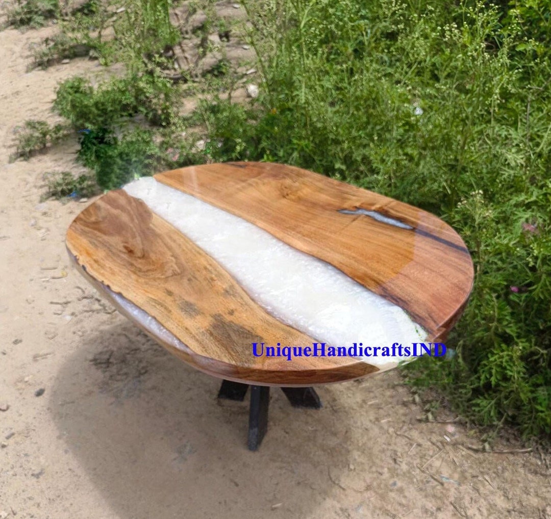 Custom Oval Epoxy Table Top Resin River Epoxy Table Epoxy - Etsy