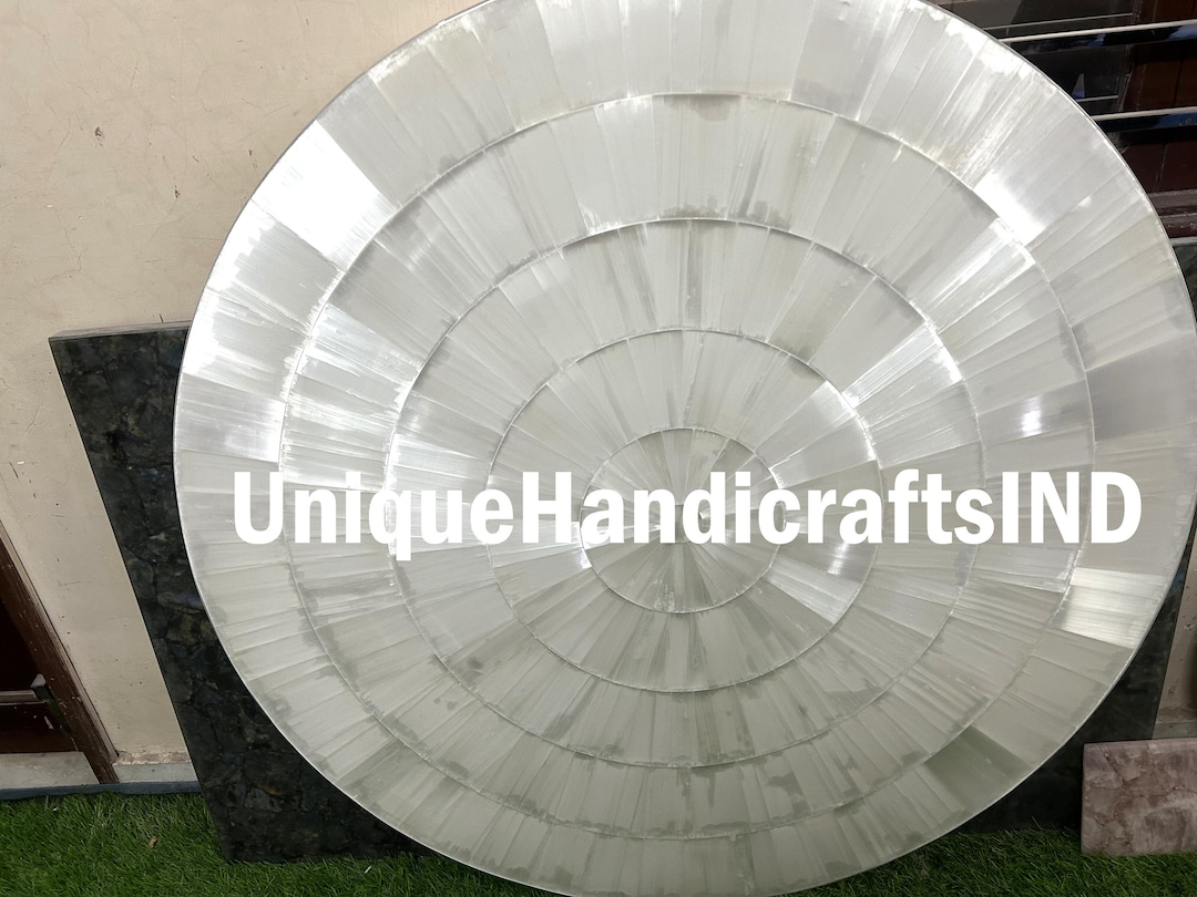 Selenite Coffee Table Top ,selenite Stone Sun Burst Table Top, Luxury ...