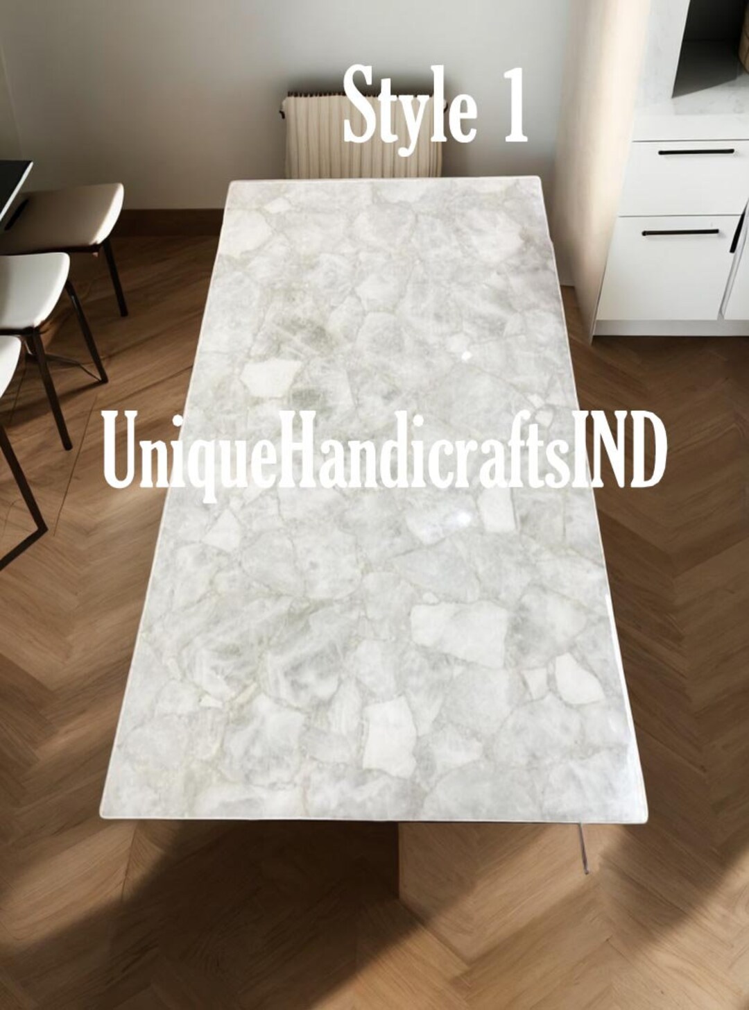 Handmade Agate Stone Countertop: Custom Marble Kitchen Table Top Slab ...