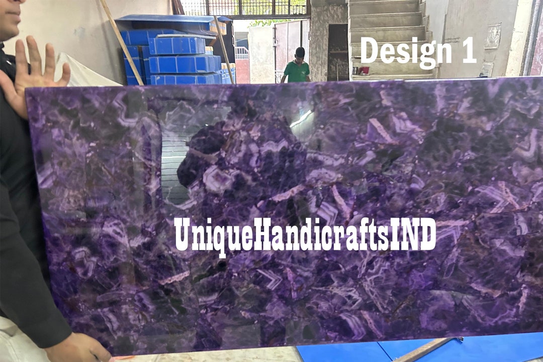 Amethyst Kitchen Countertop Slab: Illuminated Backlit Agate Stone - Etsy