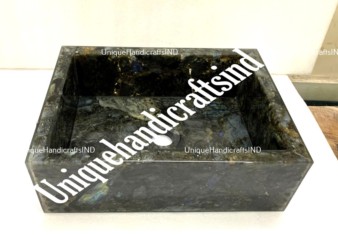 Washbasin, Labradorite Stone Top Sink/ Kitchen Accessories, Vessel ...