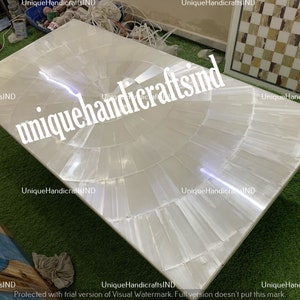 Selenite Table Natural Stone Furniture/ Unique Living Room Decor ...