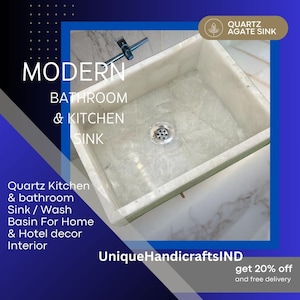 Quartz Sink / Stone Wash Basin / Natural Agate Sink / Wash Basin ...