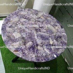 Amethyst Geode Coffee Table, Round Amethyst Dining Table Top, Side ...