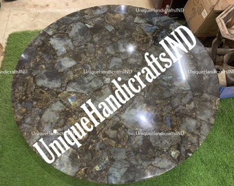 Labradorite Table Top, Labradorite Stone Dining Table, Natural Stone ...