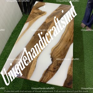 White Epoxy Table Top, Epoxy Table ,river Table, Resin Table, Made to ...