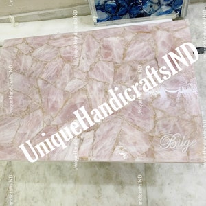 Rose Quartz Vanity Top , Pink Rose Quartz Dining Table , Center Table ...