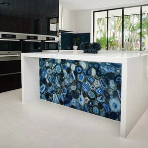 Blue Agate Stones Slab Counter Table Top dining Table - Etsy