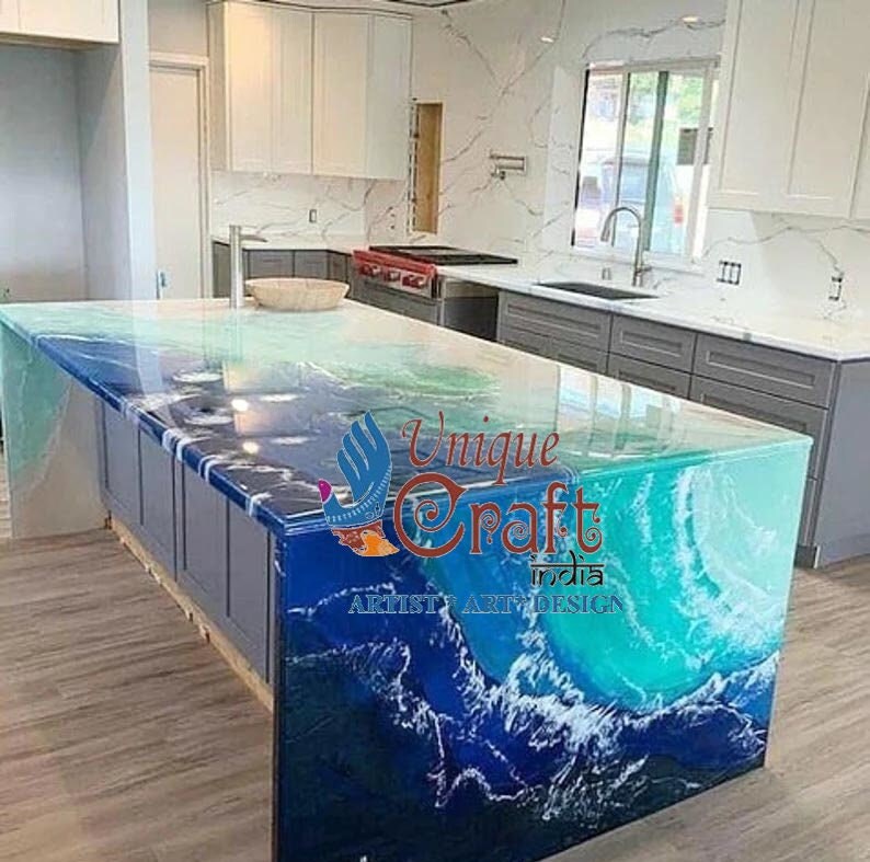 Ocean Coffee Table Dining Epoxy Table Ocean Wave Epoxy - Etsy