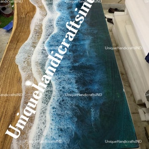 Custom Made Epoxy Resin Counter Top Handmade ,center Dining Kitchen ...