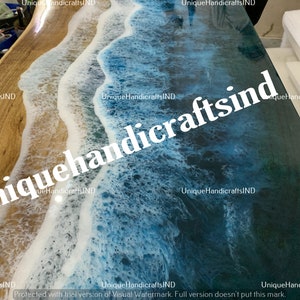 Custom Made Epoxy Resin Counter Top Handmade ,center Dining Kitchen ...