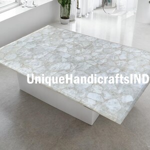 Handmade Crystal White Agate Quartz Countertop: Translucent Kitchen ...