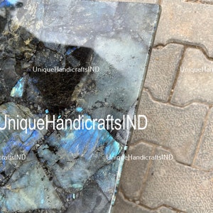 Natural Labradorite Countertop Vanity Slab Handmade Agate Stone Kitchen ...