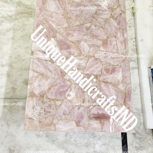 Rose Quartz Vanity Top , Pink Rose Quartz Dining Table , Center Table ...