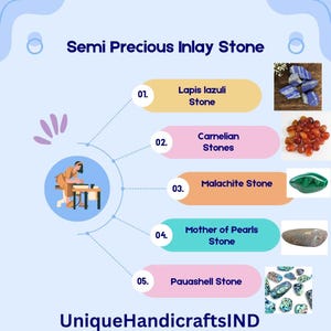 Paua Shell Inlay Coffee Table – Handmade Stone Mosaic Furniture ...