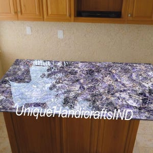Handmade Amethyst Stone Slab: Custom Countertop, Dining Table Top - Etsy
