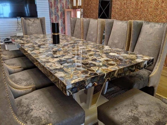 Black Granite Dining Room Table