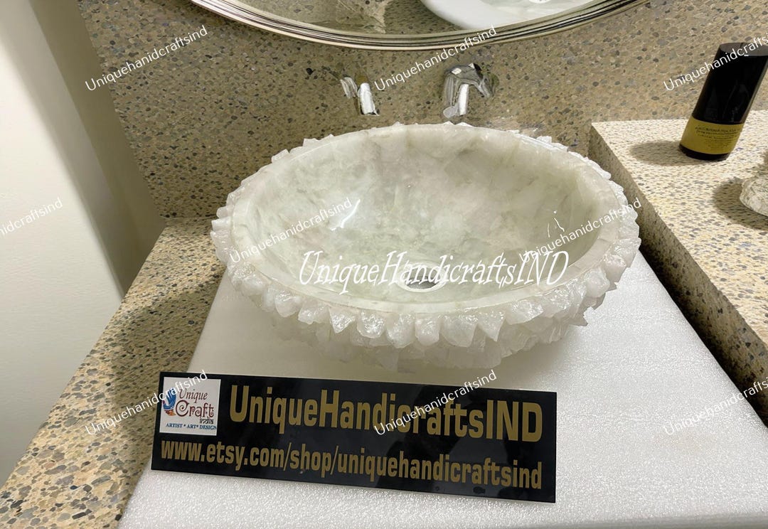 Quartz Crystal Sink - Luxury Gemstone Vanity Basin - Unique Natural ...