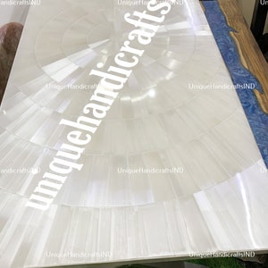 Stunning Selenite Gemstone Dining Table, Console Bar Table, Selenite ...