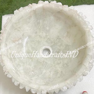 Quartz Crystal Sink - Luxury Gemstone Vanity Basin - Unique Natural ...