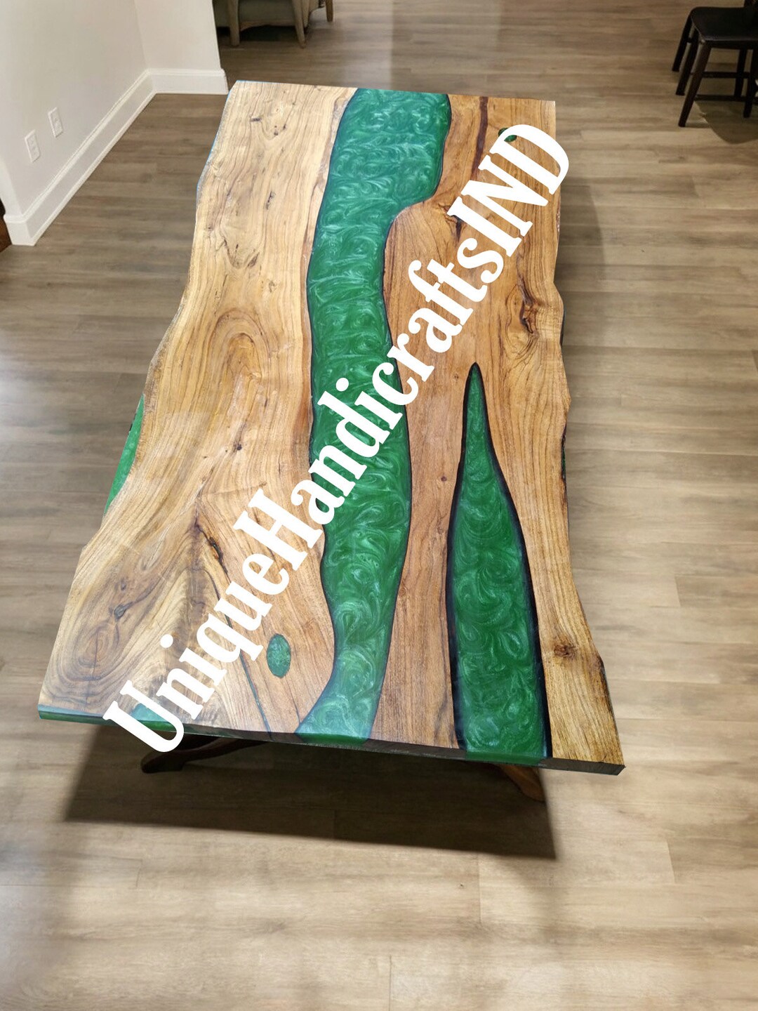 Live Edge Epoxy Table, Resin Table, Epoxy and Wood Dining Table, Living ...
