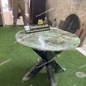 Unique Stone Coffee Table - Custom Made Fluorite Table - Semi-precious ...