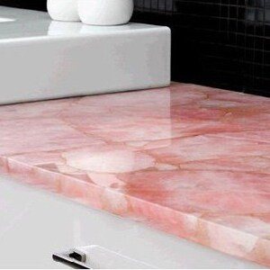 Rose Quartz Vanity Top Pink Rose Quartz Dining Table - Etsy