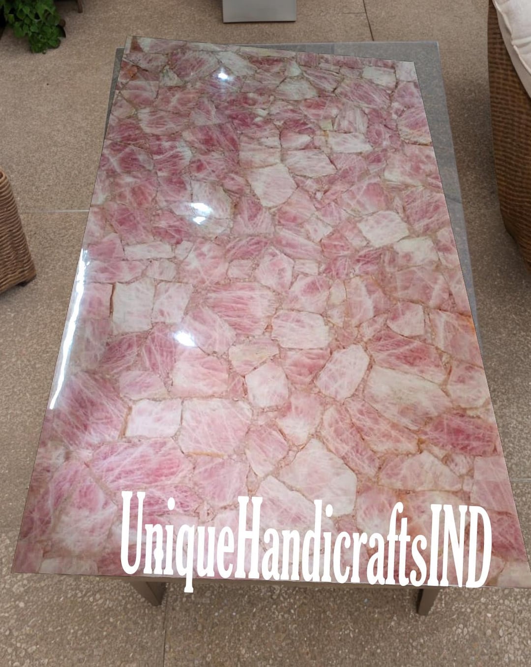 Rose Quartz Countertops, Agate Kitchen Top, Quartz Agate Dining Table ...