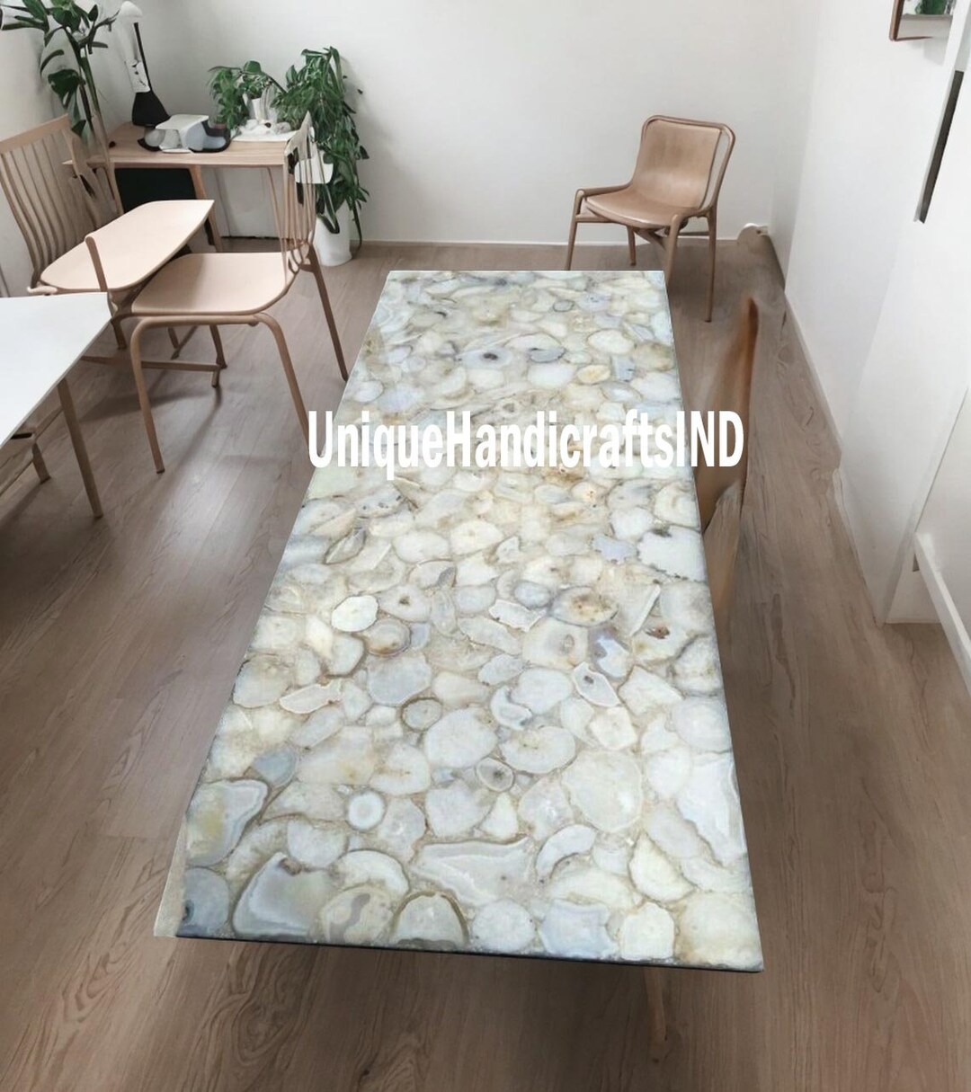 Salt Agate Dining Table Top, Agate Kitchen Counter Top, Agate Stone ...