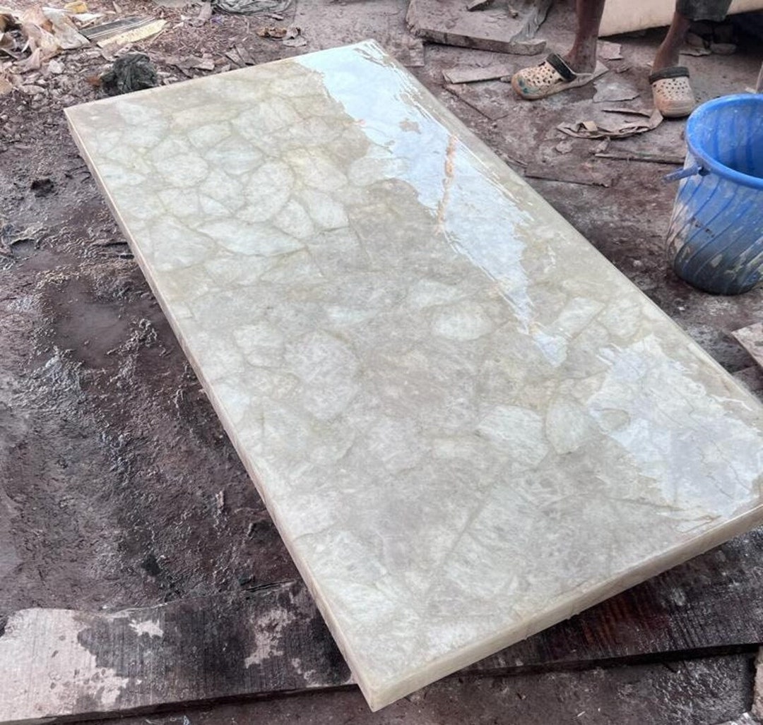 White Quartz Dining / Kitchen Counter Table Top Handmade - Etsy