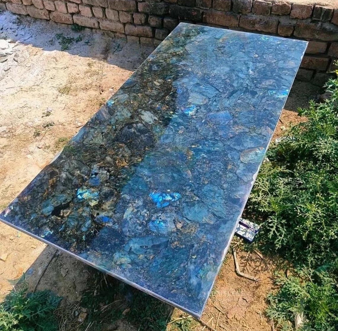 Labradorite Gemstone Dining Table Labradorite Table Top - Etsy
