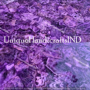 Amethyst Gem Stone Table, Purple Amethyst Kitchen & Dining Countertop ...