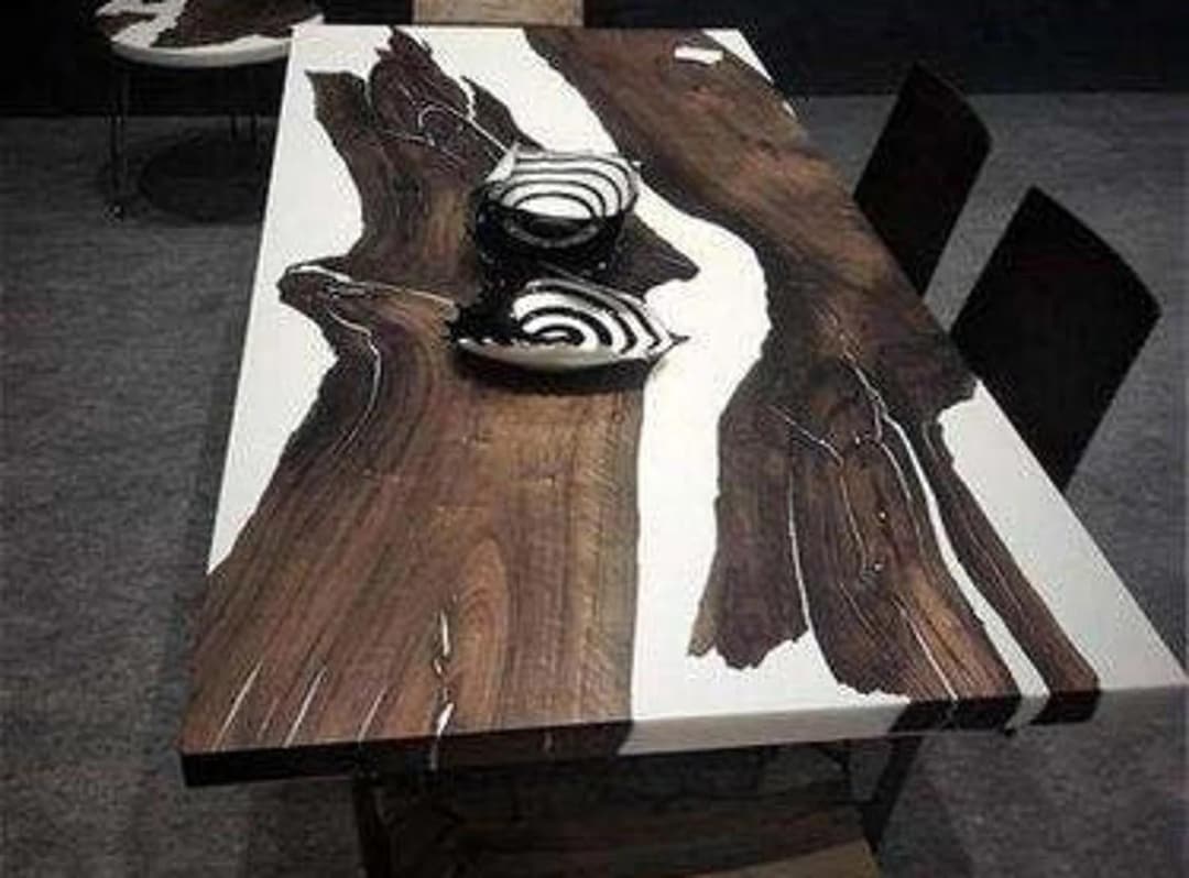 White Epoxy Table Top Epoxy Table river Table Resin Table - Etsy