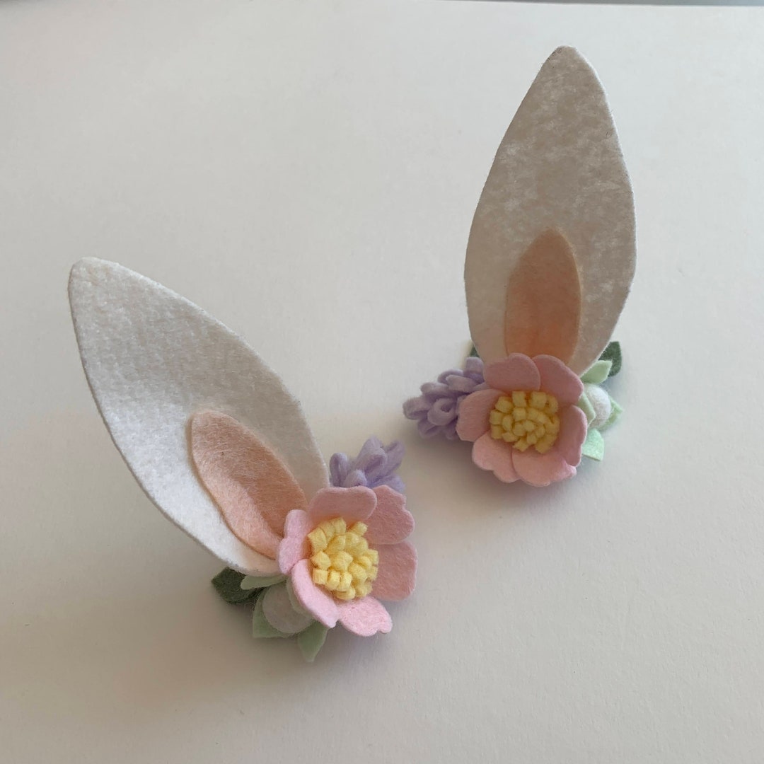 Pastel Bunny Ear Clips, Spring Bunny Ears, Easter Hair Clips - Etsy