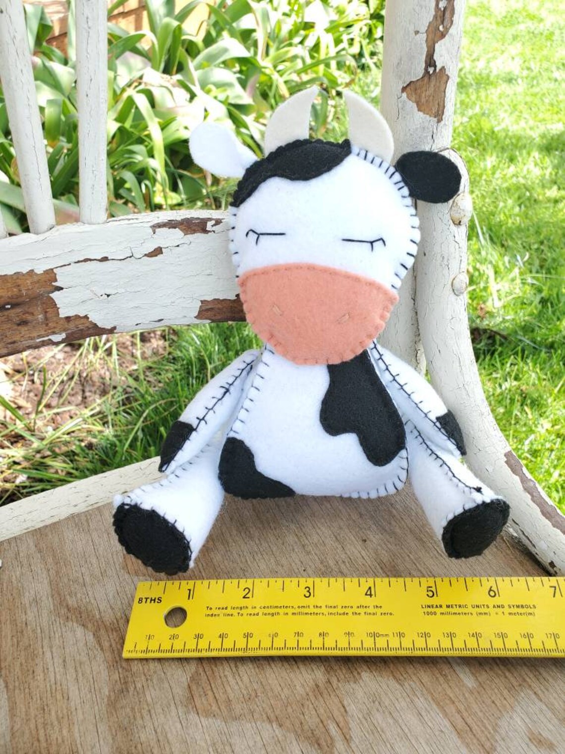Felt Cow Plushy Hand Stitched - Etsy