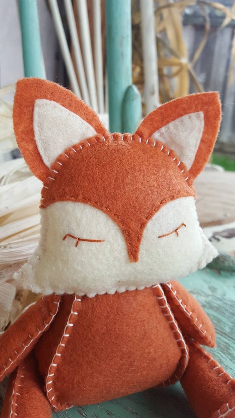 Felt Fox Plushy - Etsy