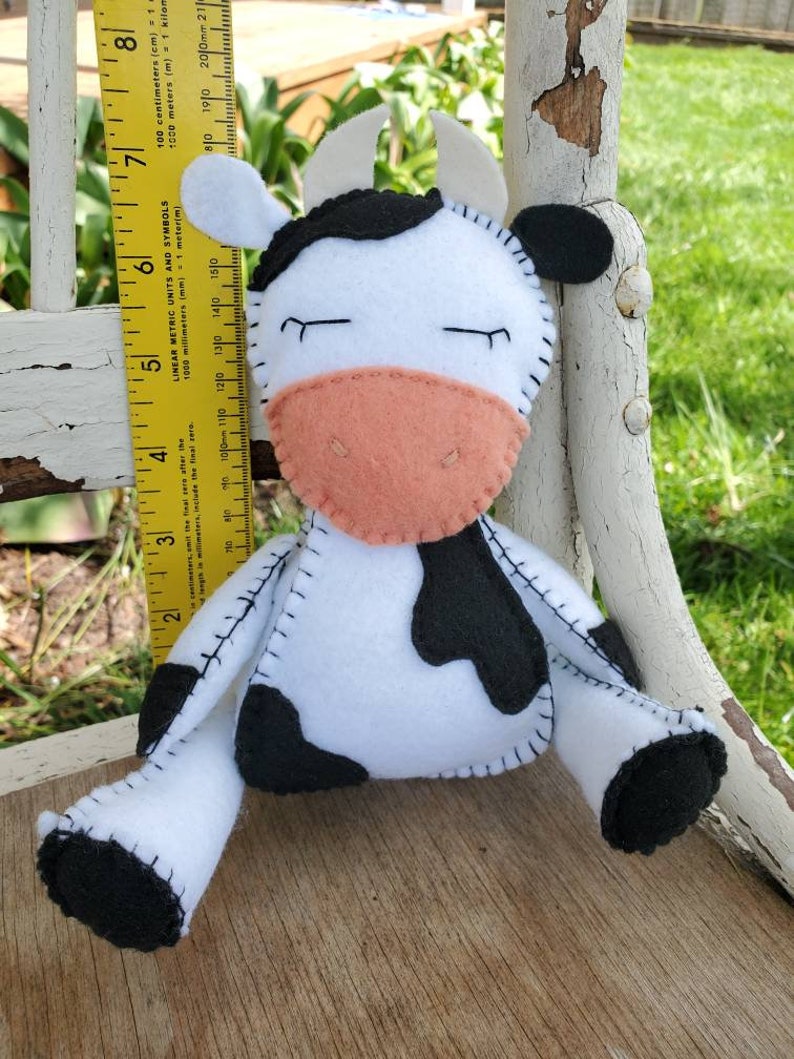 Felt Cow Plushy Hand Stitched - Etsy