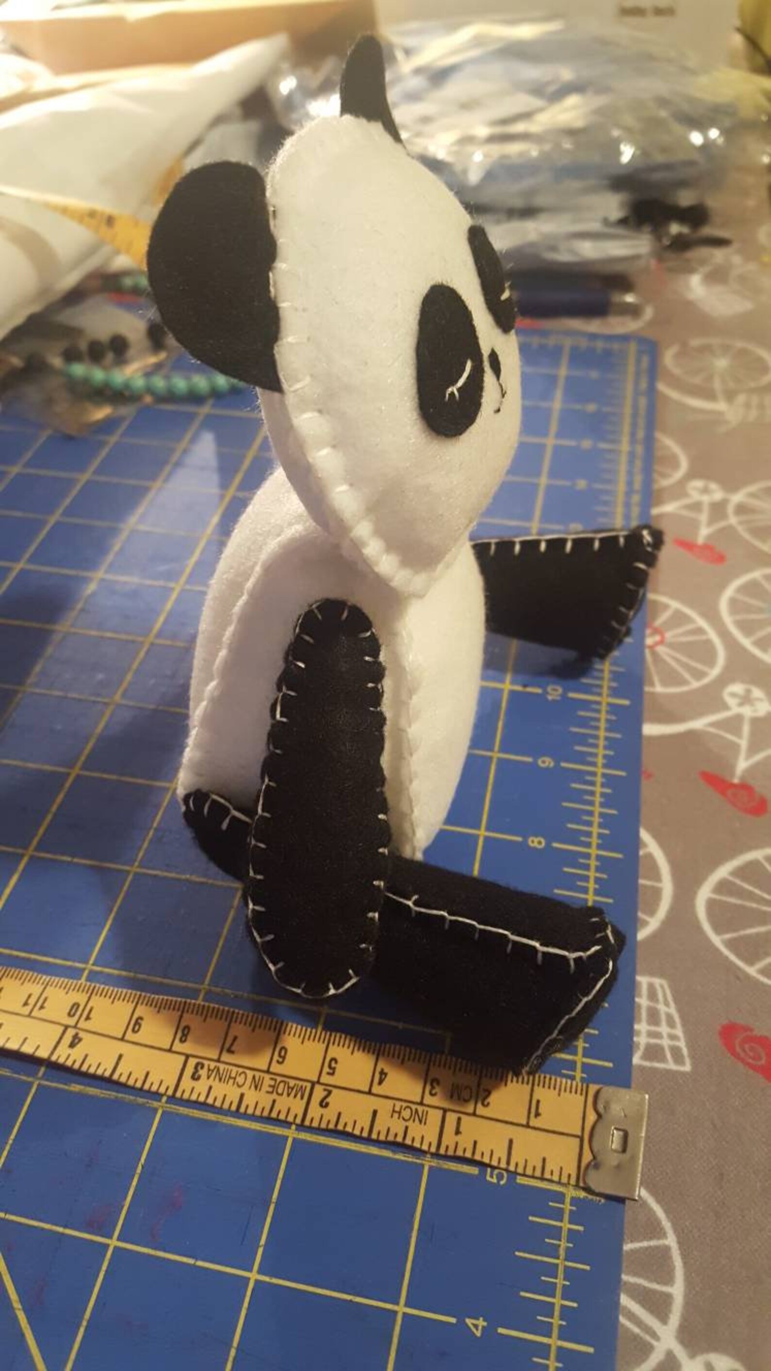 Felt Panda Bear Plushy - Etsy
