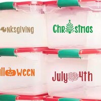Holiday Storage Labels, Editable Holiday Labels, Holiday Organization ...