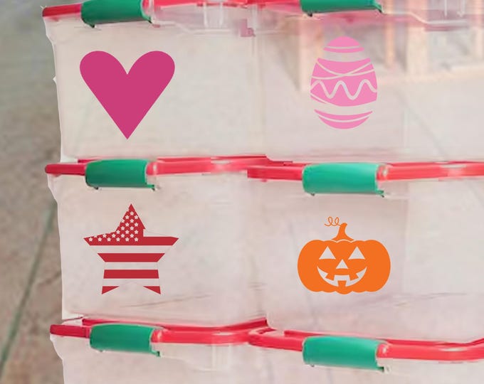 Holiday Storage Decal | Holiday Storage Labels | Bin Label | Storage ...