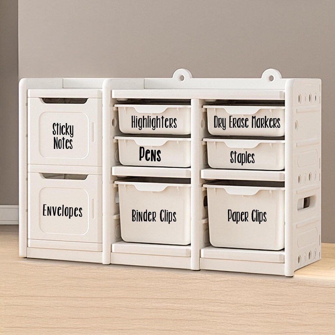 Office Supply Labels | Desk Organization | Office Decor | Vinyl Decals ...
