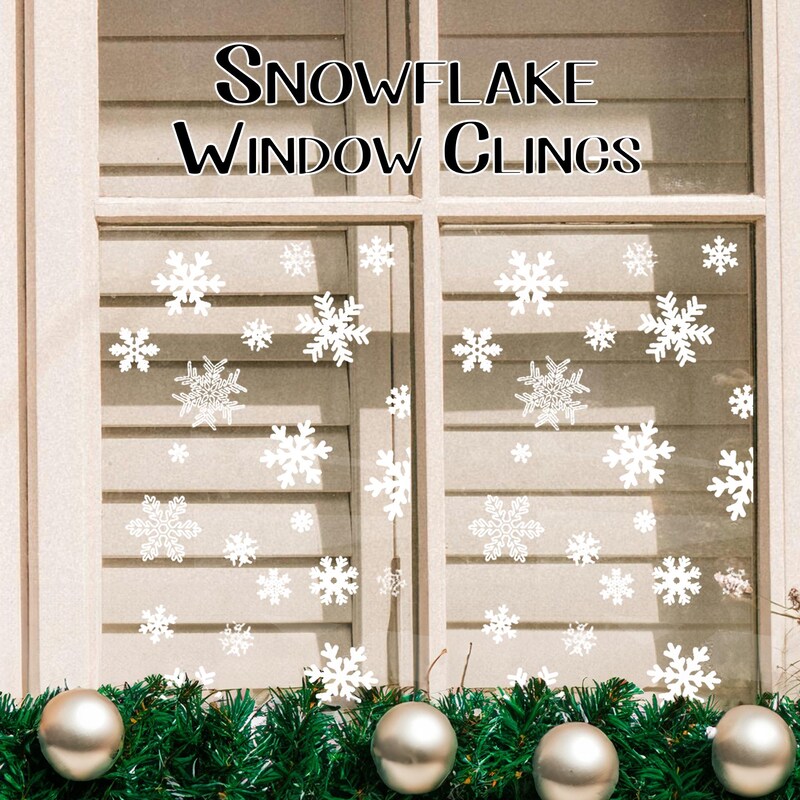 Snowflake Window Clings - Etsy
