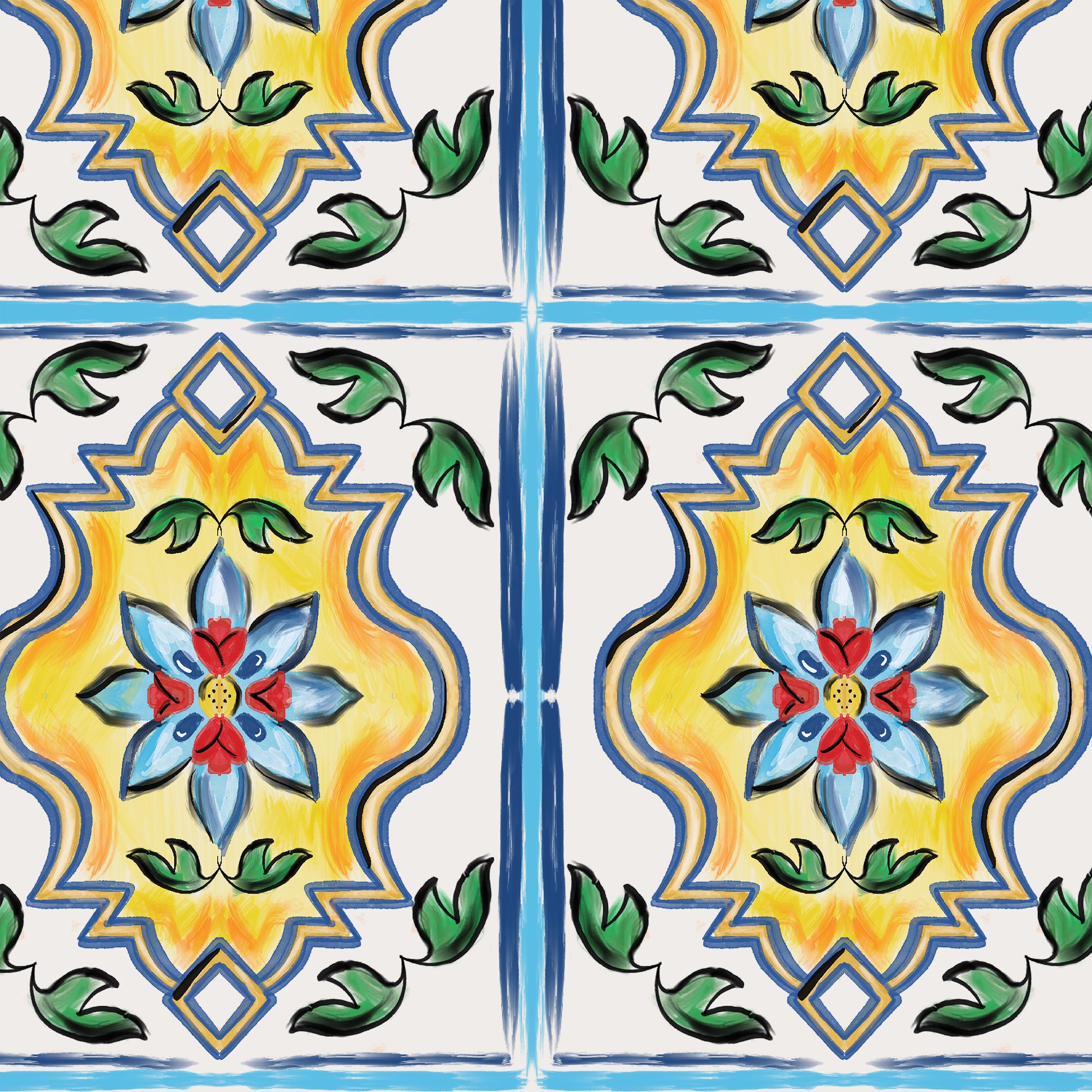 Sicilian Pattern, Mediterranean Pattern - Etsy