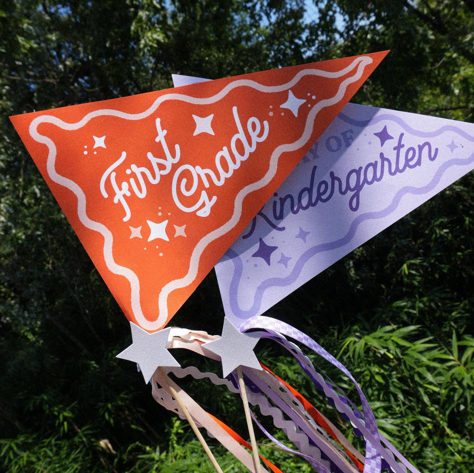 First Day of School Printable Flag (DIGITAL DOWNLOAD) *CHARCOAL* - Etsy